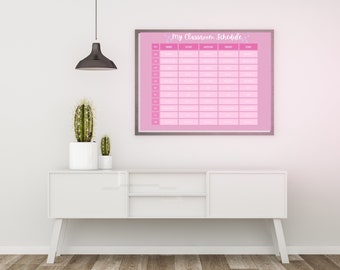 Groovy Classroom Schedule Set L Retro Classroom Daily Schedule Display ...