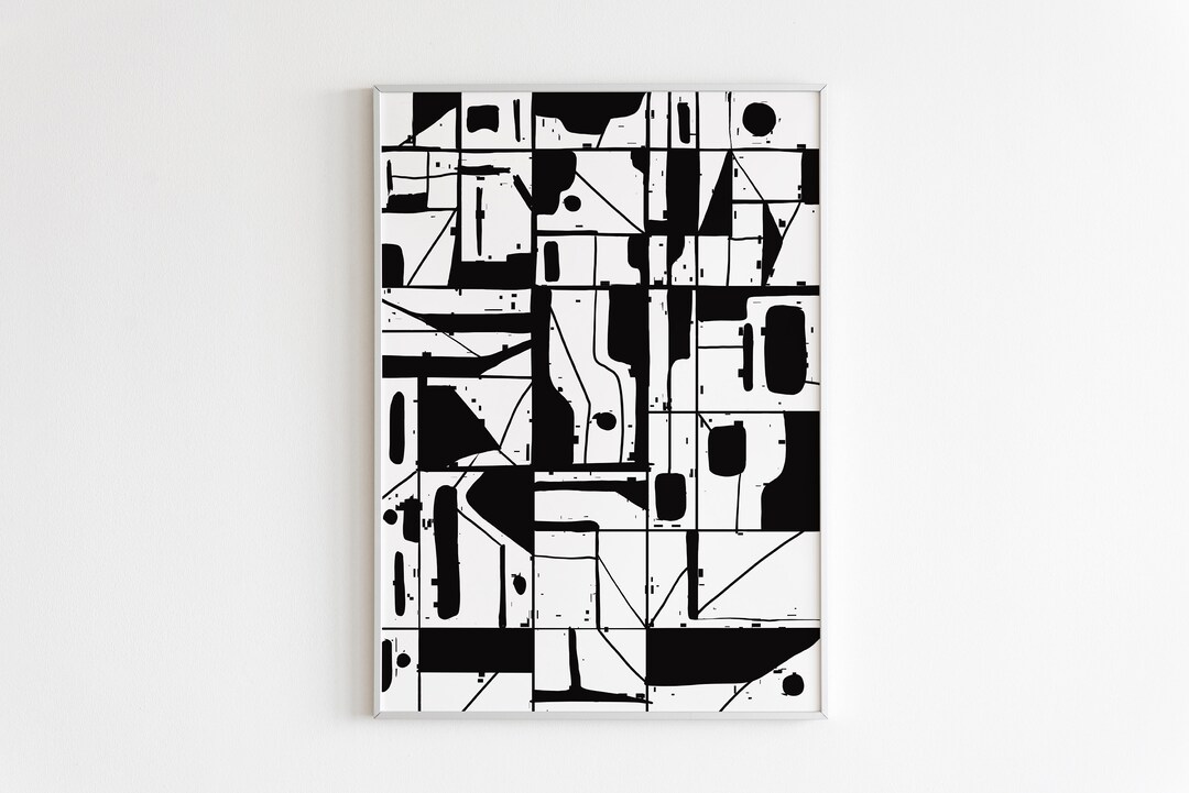 Abstract Lines and Dots | Printable Minimal Wall Art | Printable Wall ...