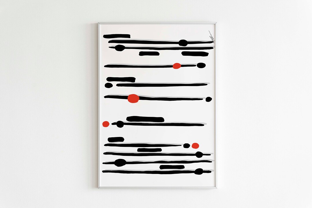 Minimal Dots and Lines, Printable Wall Art, Original Print Art, Modern ...