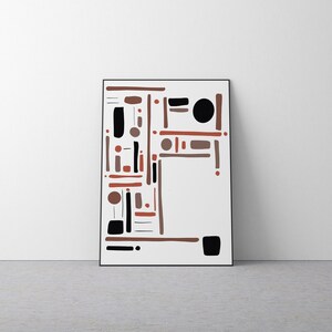 Abstract Lines and Dots Print Printable Minimal Wall Art - Etsy