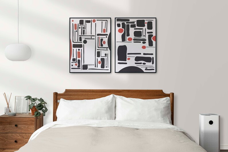 Printable Set of Abstract Lines and Dots | Printable Minimal Wall Art ...