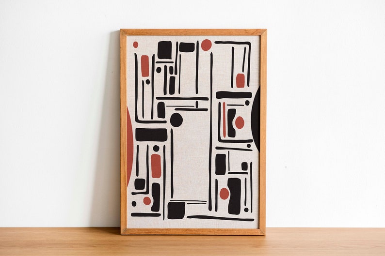 Printable Set of Abstract Lines and Dots | Printable Minimal Wall Art ...