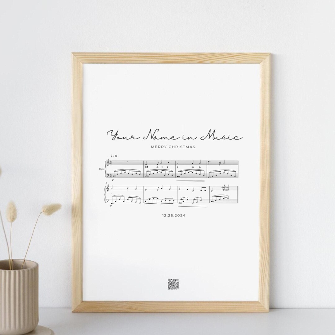 Turn Your Name Into Music | Custom Sheet Music Art | Perfect Gift for ...