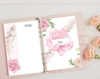 Pink and Beige Floral Weekly Planner PDF PNG Digital Download - Etsy