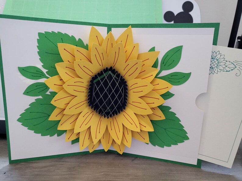 Sunflower Pop up Card - Etsy