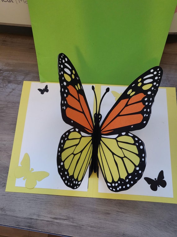 Monarch Butterfly Pop up Card - Etsy