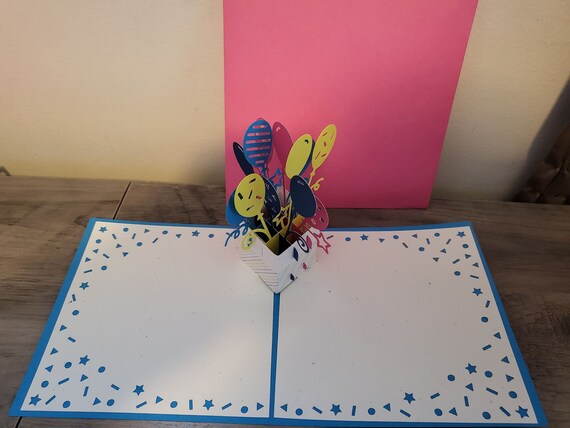 Balloon Pop up Card - Etsy