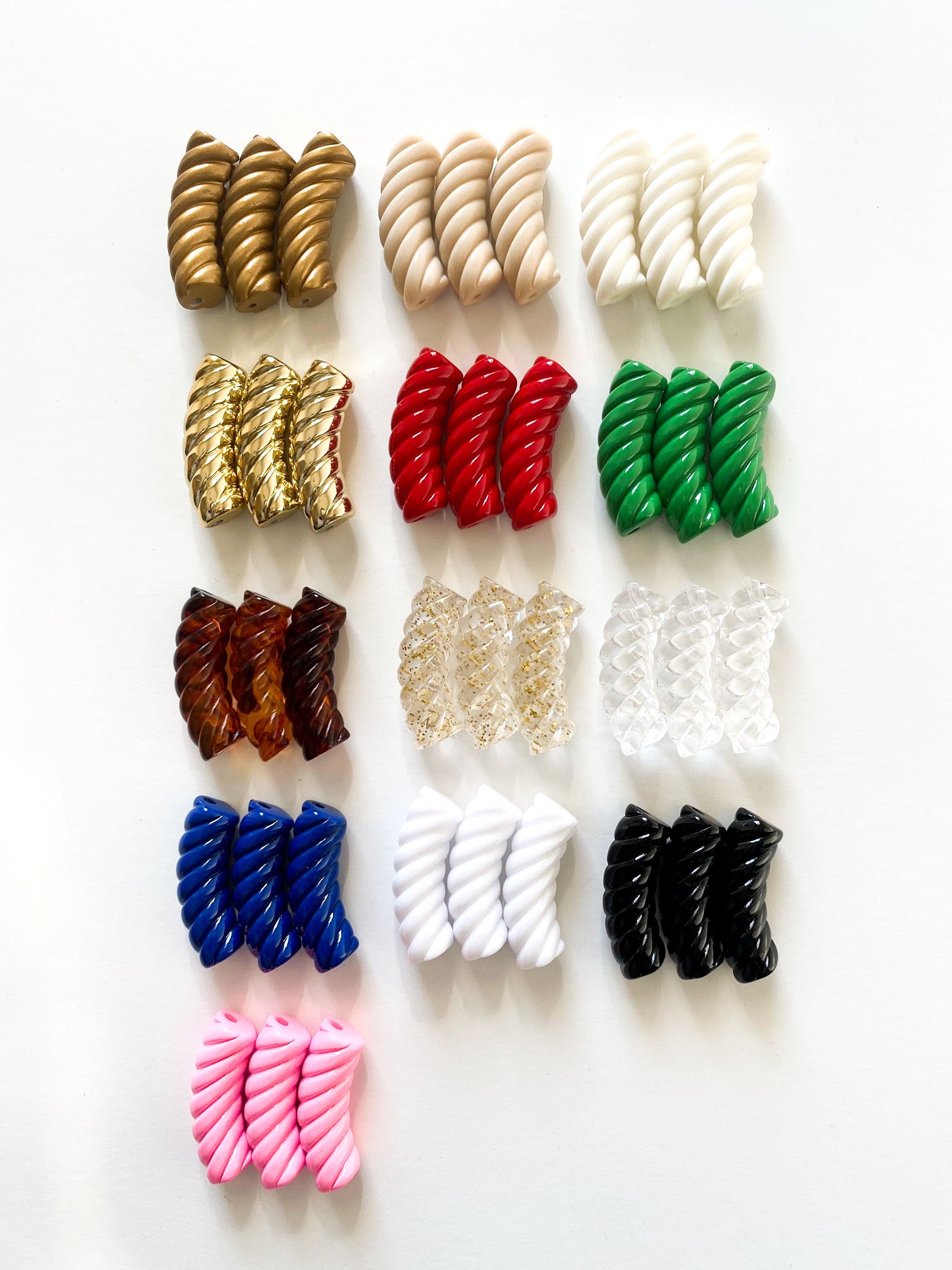 NEW SHAPE 12mm Twisted Acrylic Tube Beads,braided Acrylic Tube Beads ...