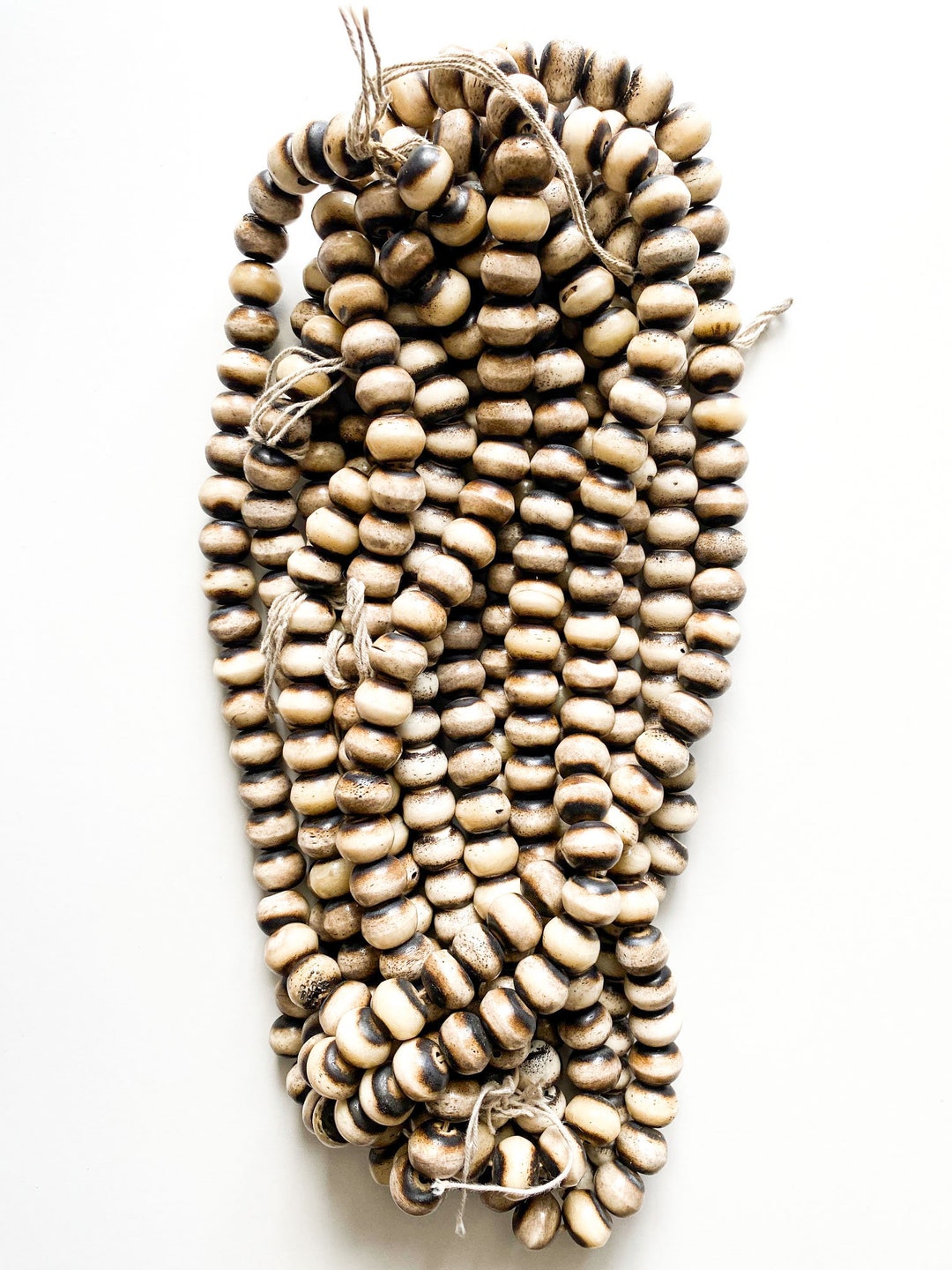 13-14mm Round Grey Bone Beads,african Bone Beads,recycled Bone Beads ...