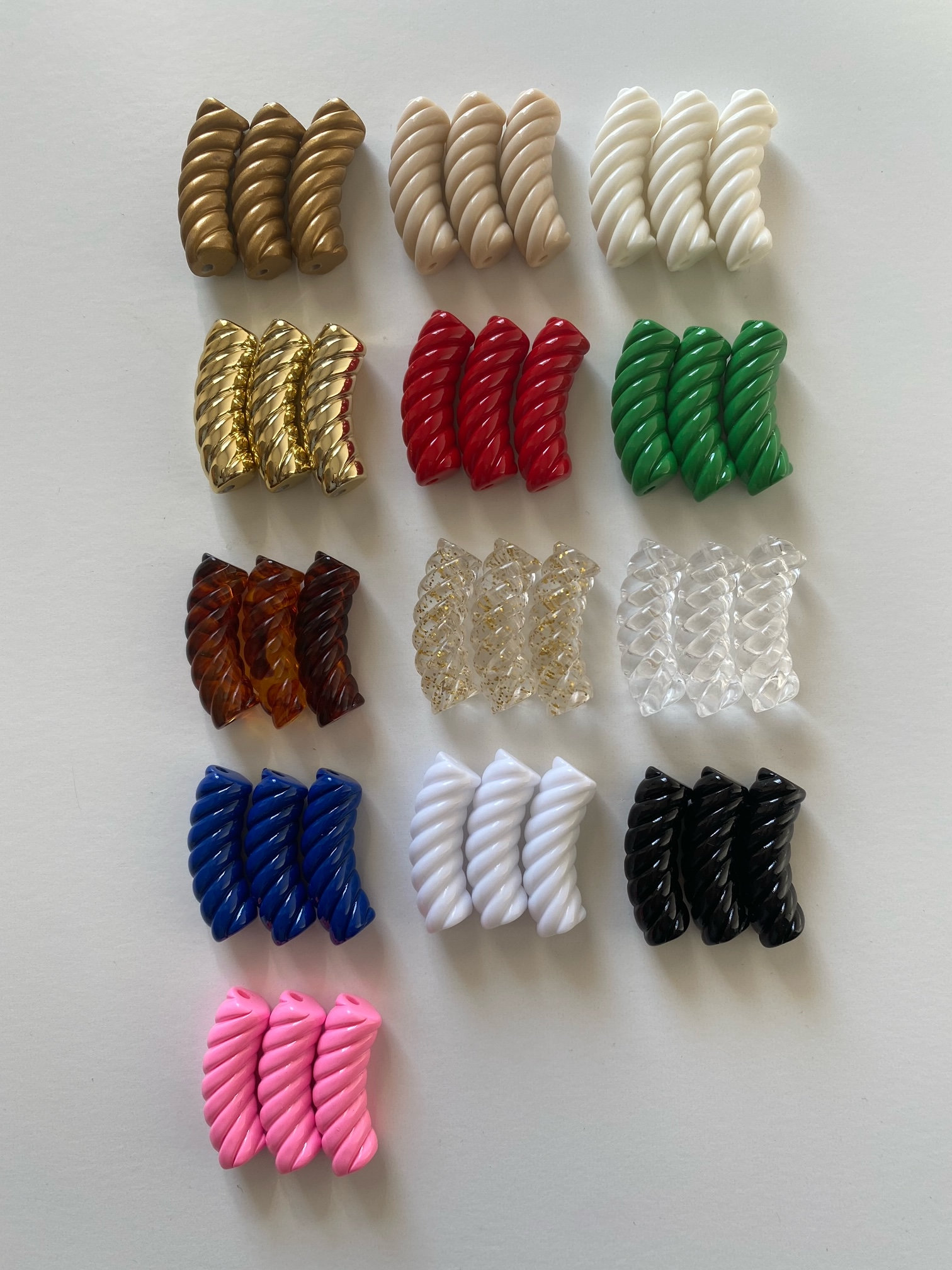 NEW SHAPE 12mm Twisted Acrylic Tube Beads,braided Acrylic Tube Beads ...