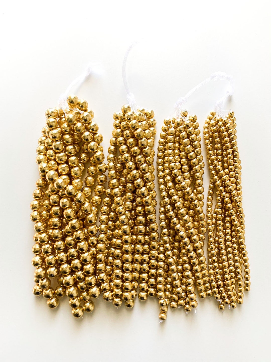 18k Gold Brushed Round Beads 6mm, 8mm, 10mm, 12mm High Quality Gold ...