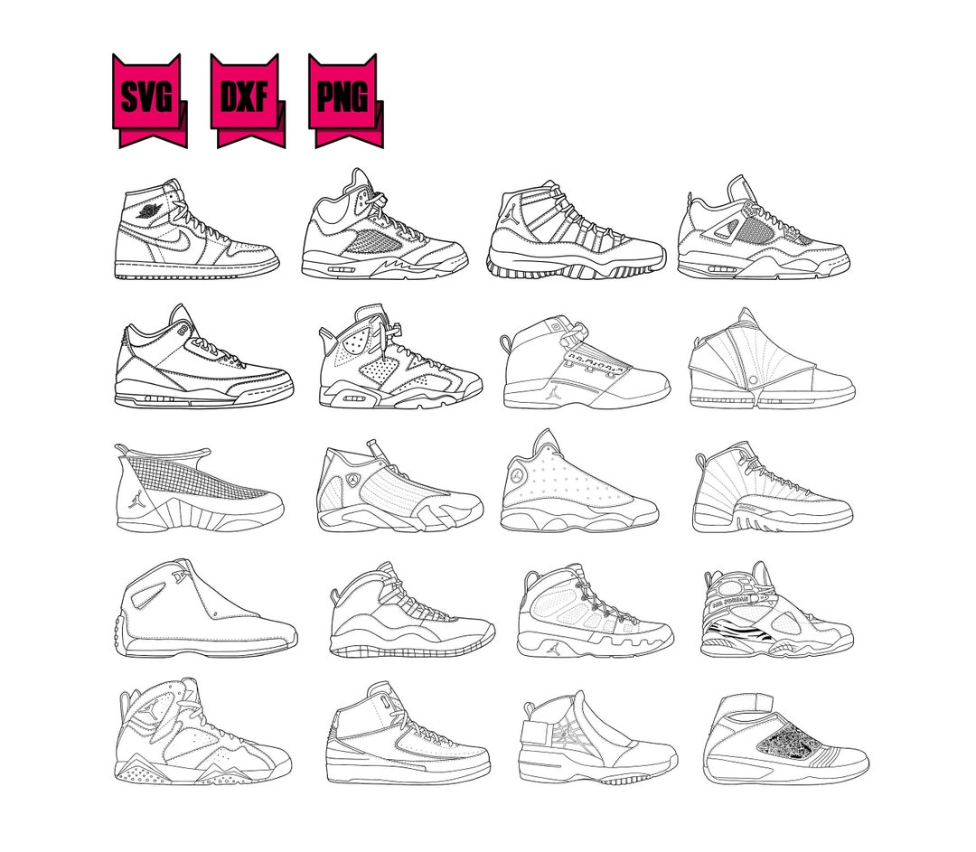 Air Jordan 12 Drawing Sketch Coloring Page