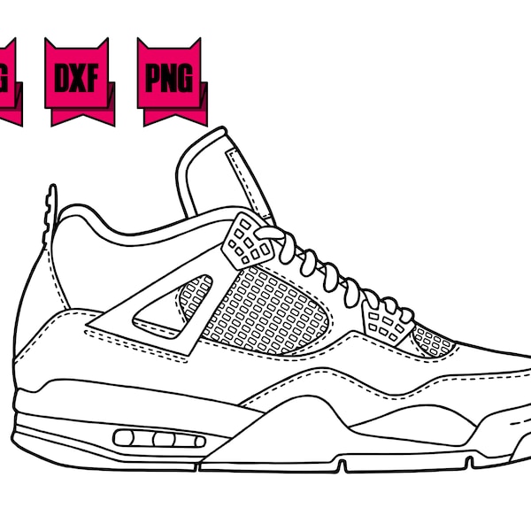 Jordan4 Svg - Etsy