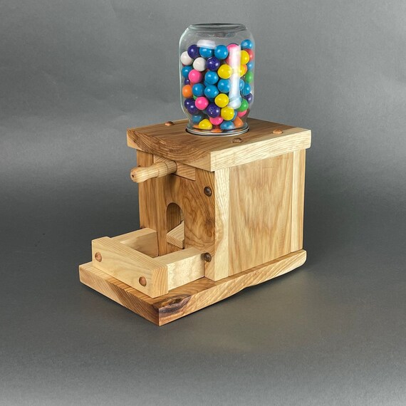 Handmade Gumball Machine / Candy Dispenser Heartwood Hickory | Etsy