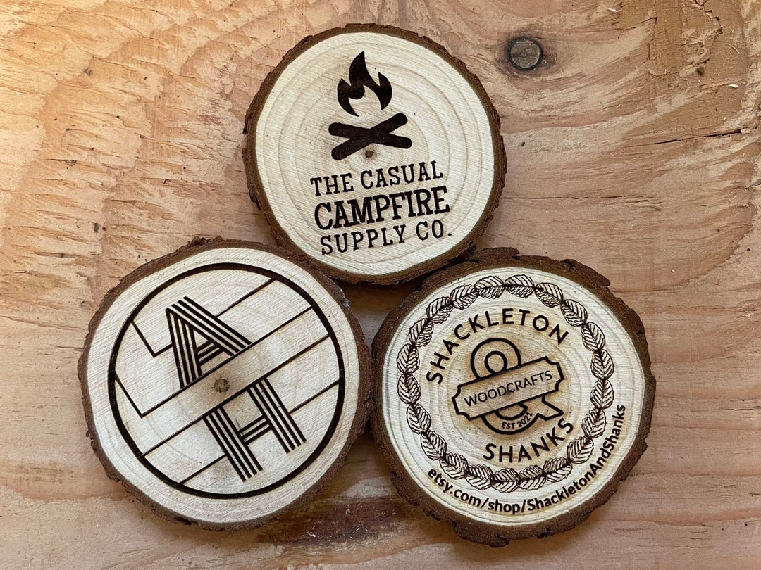 Custom Logo Magnets Handmade Wood Slice Magnets Made to - Etsy