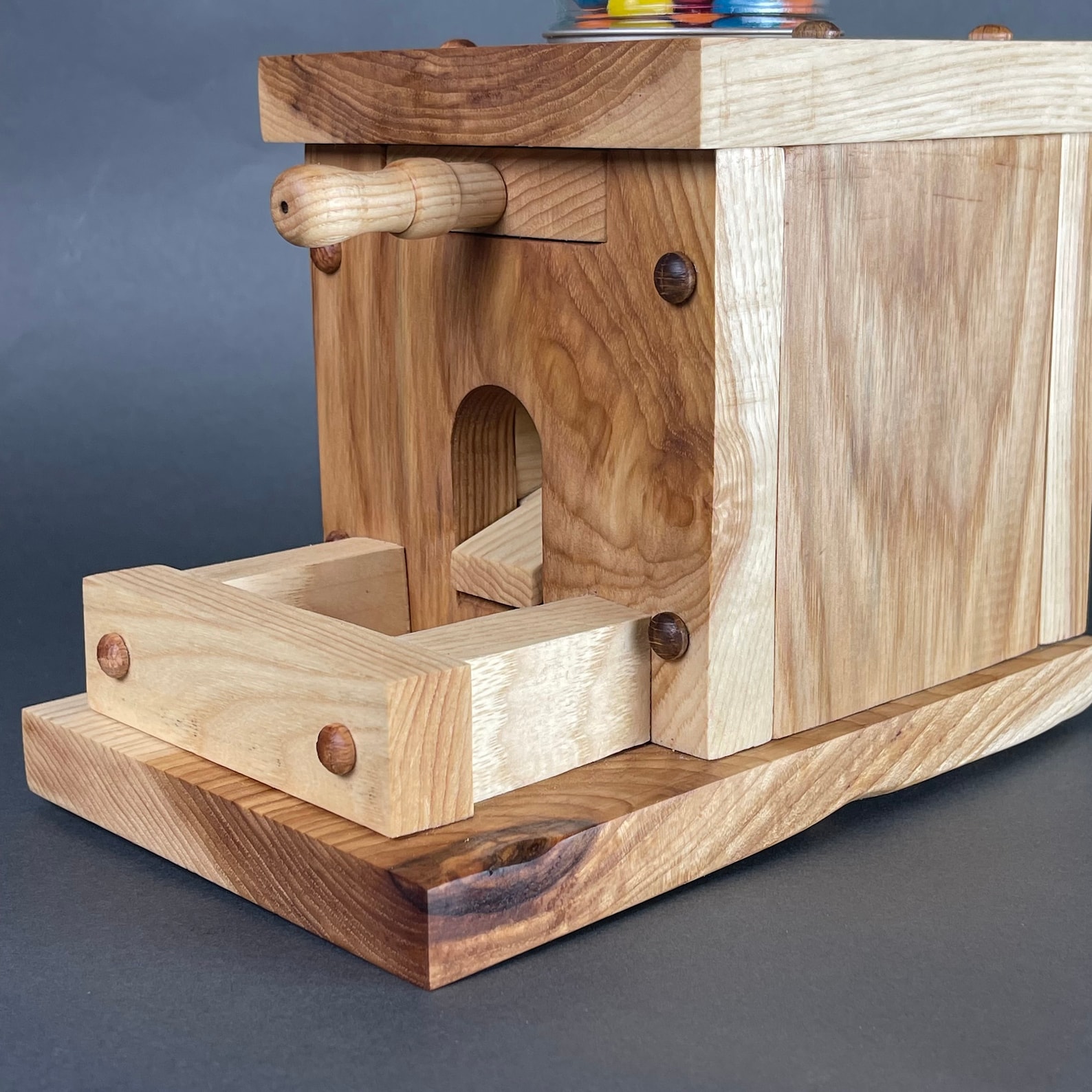 Handmade Gumball Machine / Candy Dispenser Heartwood Hickory - Etsy