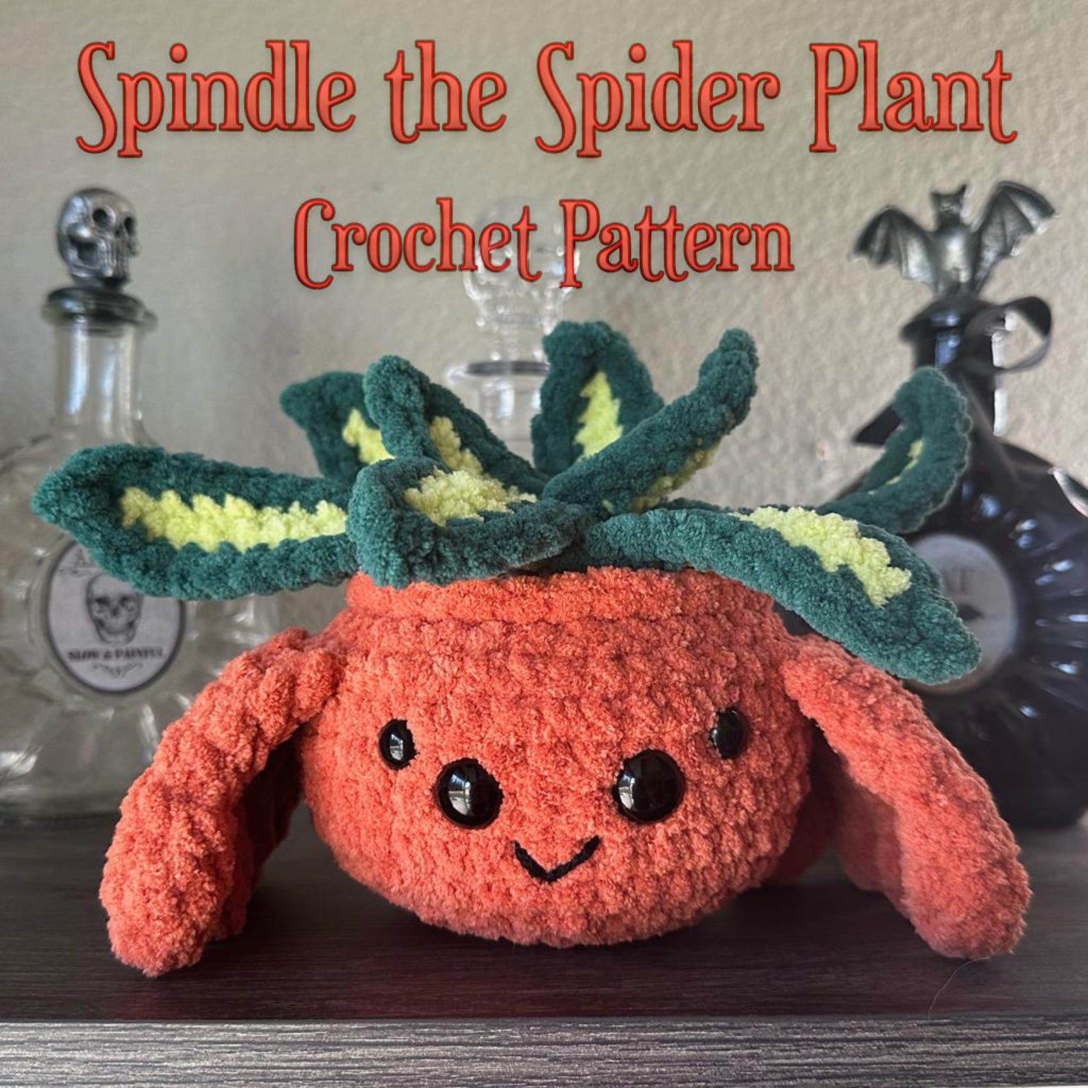 Spindle the Spider Plant Crochet Pattern, Halloween Crochet, Amigurumi ...