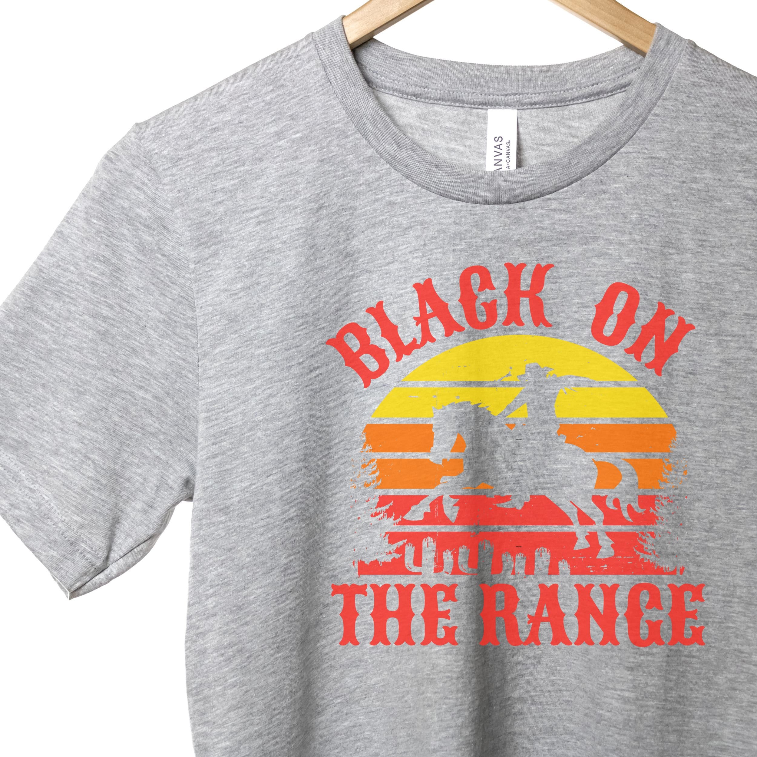 Black African American Cowboy Shirt, Black on the Range Tshirt, Western ...