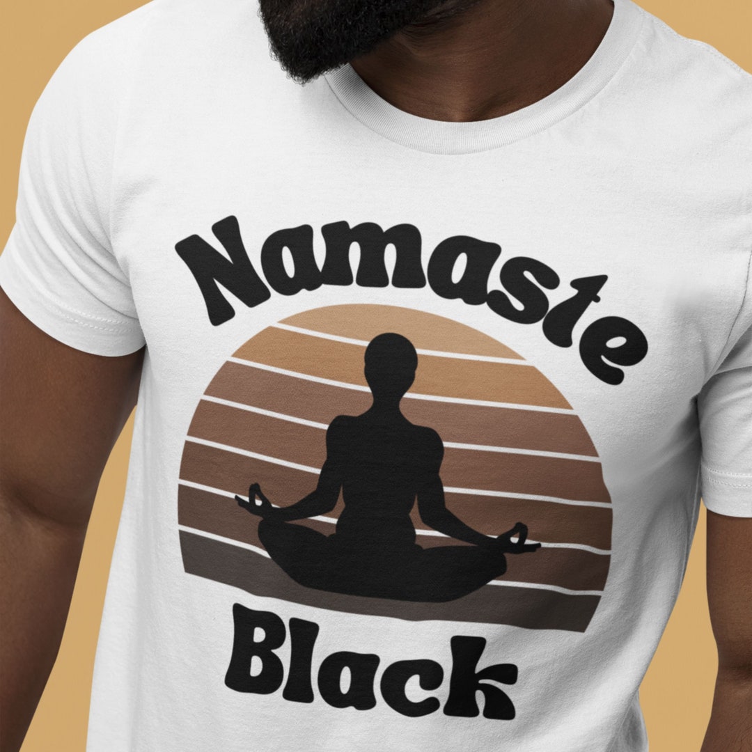 Namaste Black Shirt, Yoga Man Shirt, Naturalism T-shirt, African ...