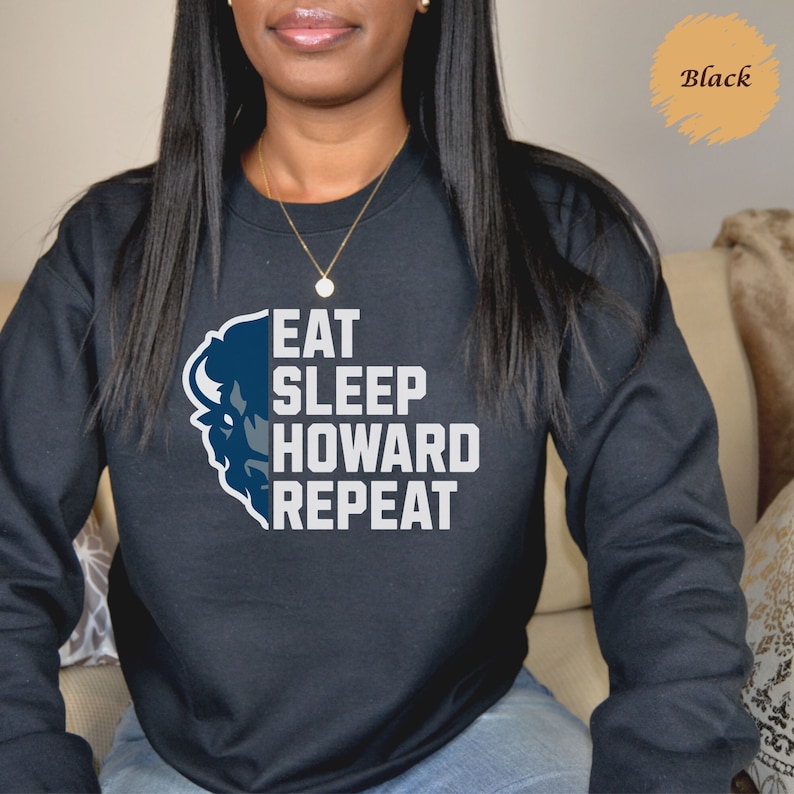 Howard University Apparel, College Sweatshirt, Black College Sweatshirt ...