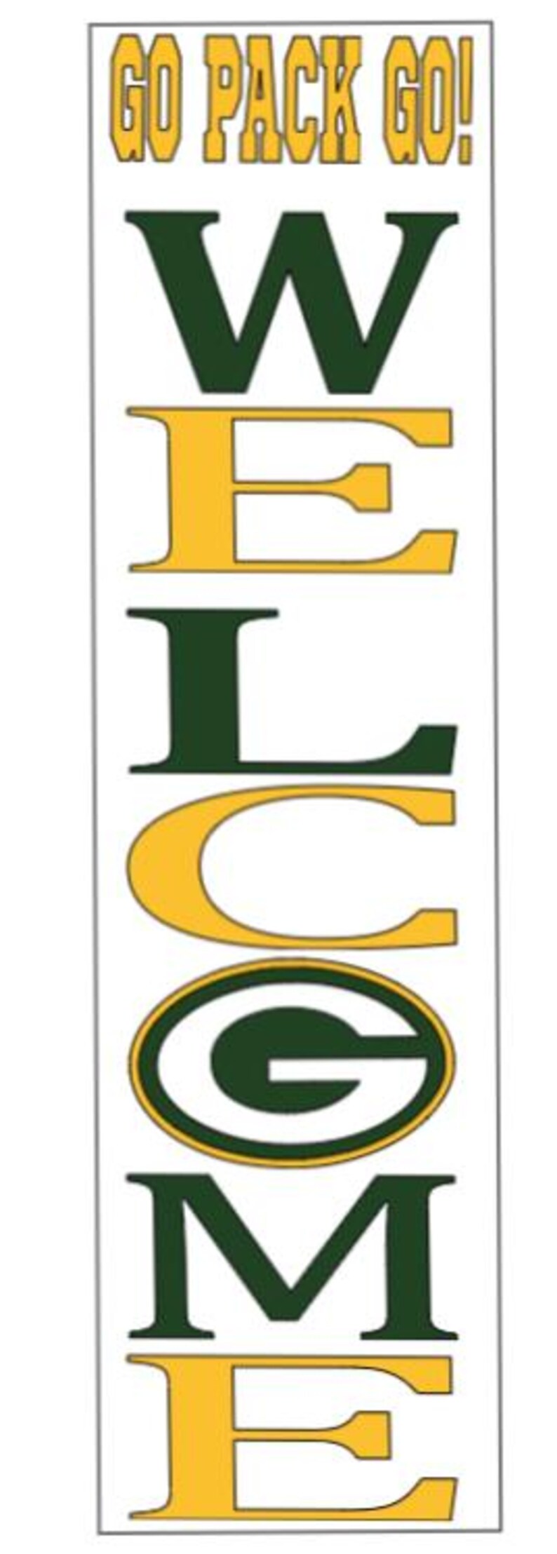 Green Bay Packers Welcome Sign - Etsy