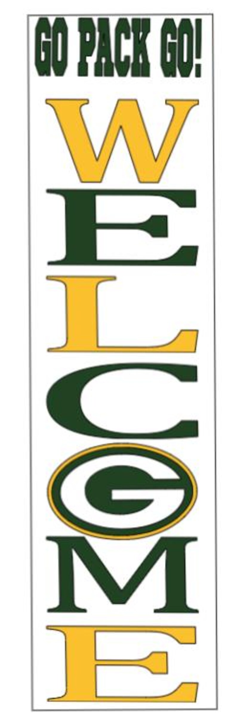 Green Bay Packers Welcome Sign - Etsy