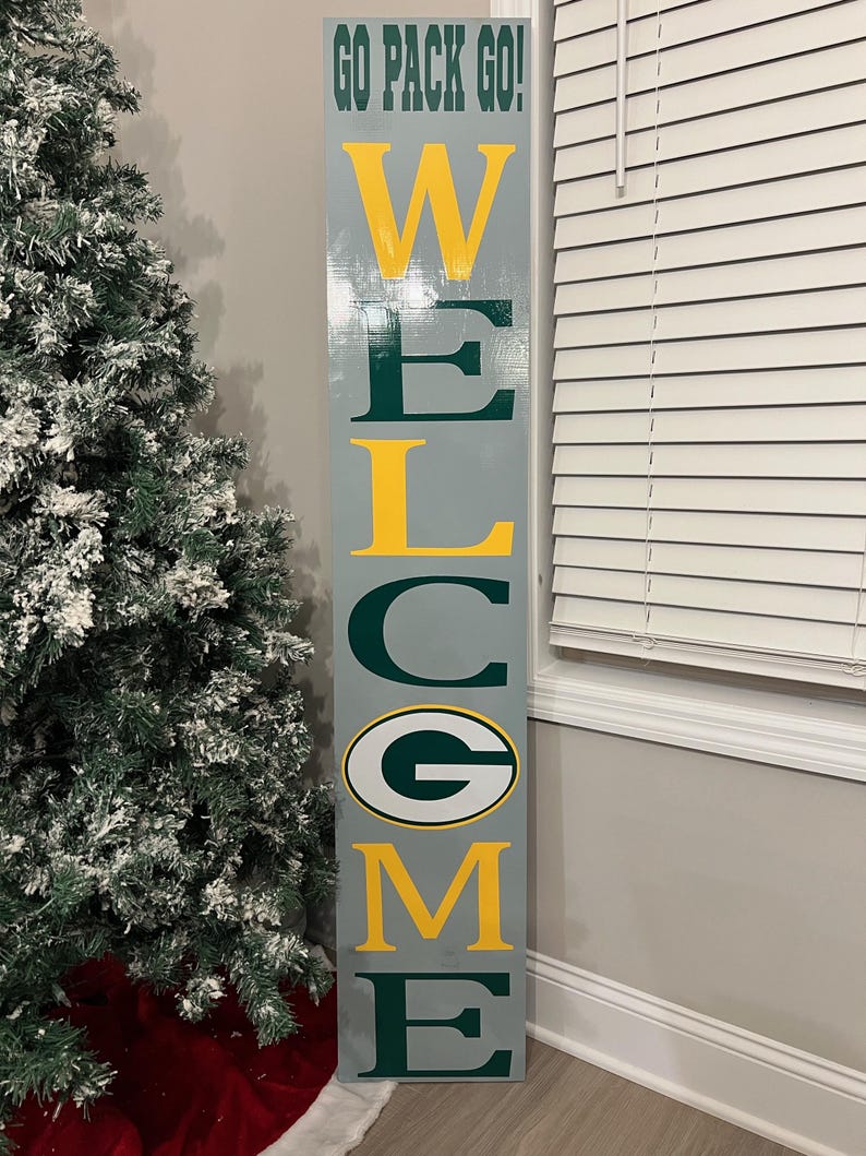 Green Bay Packers Welcome Sign - Etsy