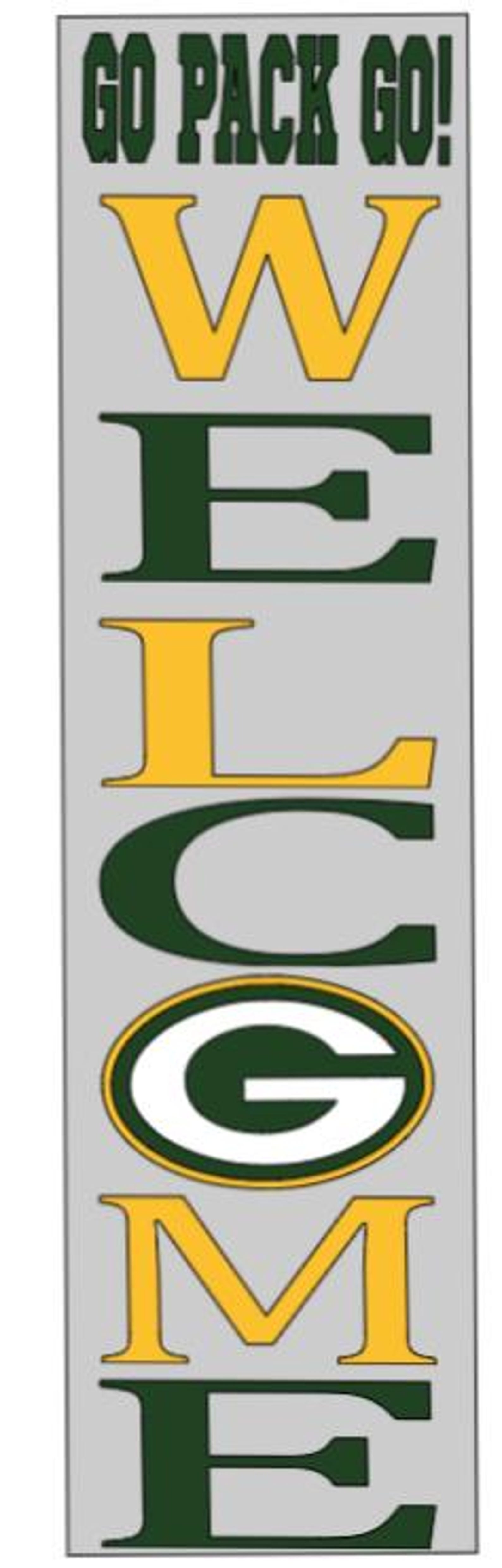 Green Bay Packers Welcome Sign - Etsy