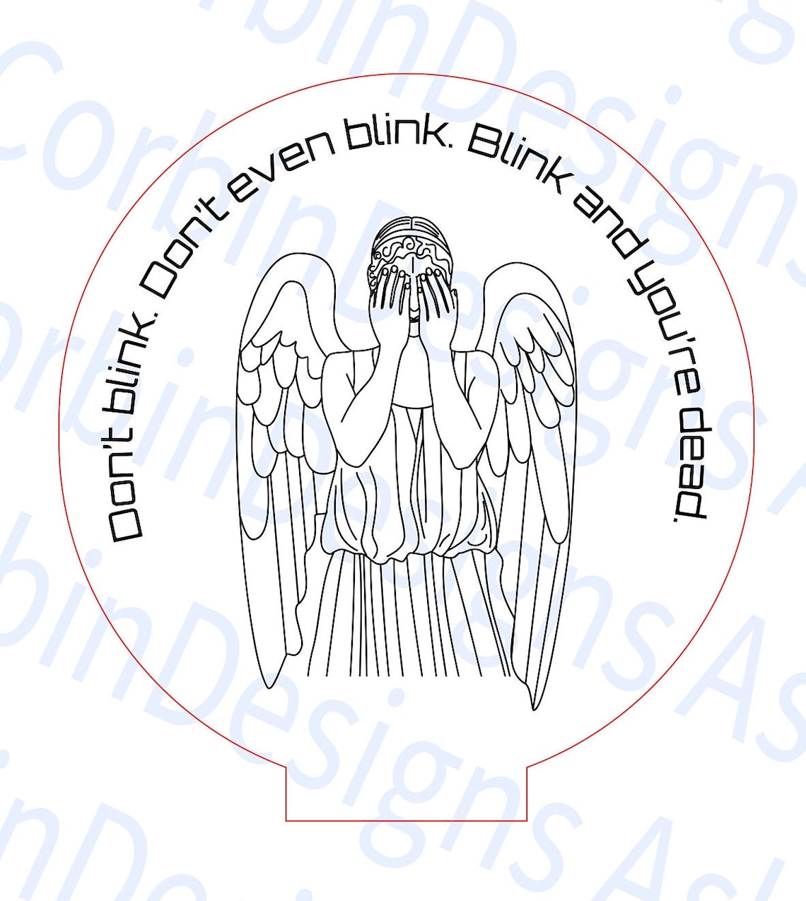 Dr Who Inspired Weeping Angel Clipart SVG scalable Vector Graphics File ...