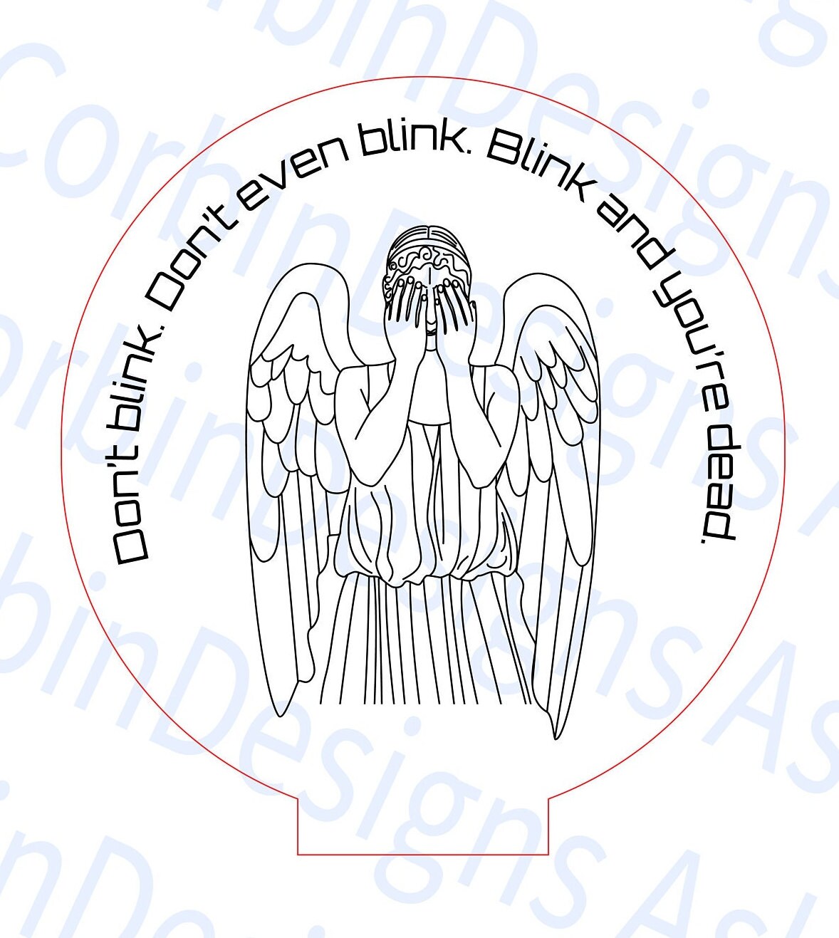 Dr Who Inspired Weeping Angel Clipart SVG scalable Vector Graphics File ...