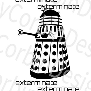 Dr. Who Inspired Clipart SVG scalable Vector Graphics Dalek for ...