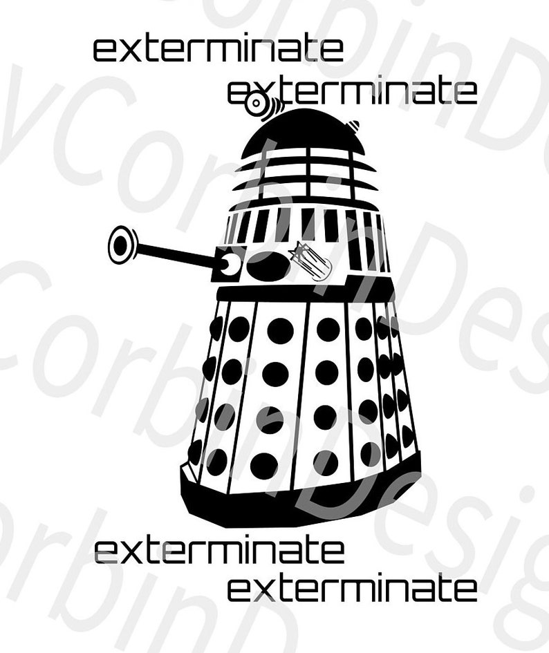 Dr. Who Inspired Clipart SVG scalable Vector Graphics Dalek for ...
