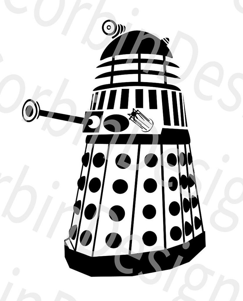 Dr. Who Inspired Clipart SVG scalable Vector Graphics Dalek for ...