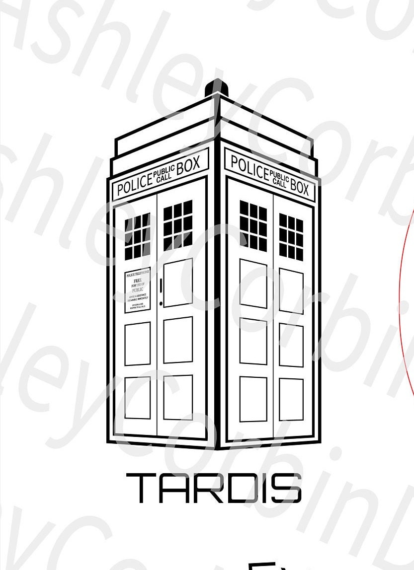 Dr. Who Inspired TARDIS Clipart SVG scalable Vector Graphics for ...