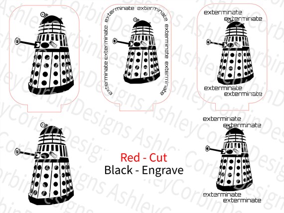 Dr. Who Inspired Clipart SVG scalable Vector Graphics Dalek - Etsy