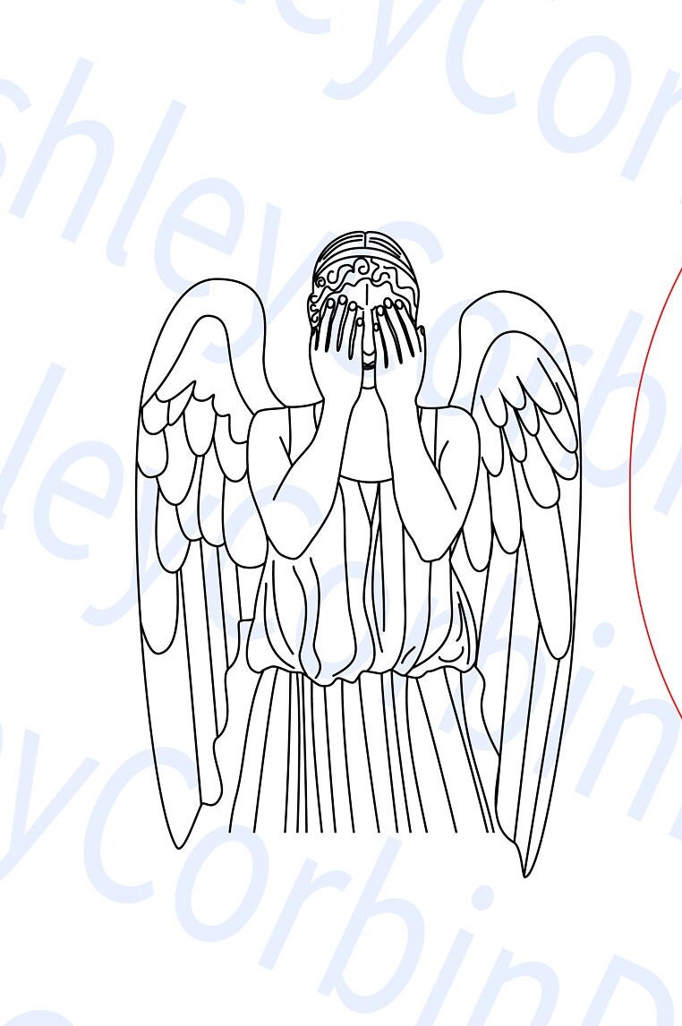 Dr Who Inspired Weeping Angel Clipart SVG scalable Vector Graphics File ...