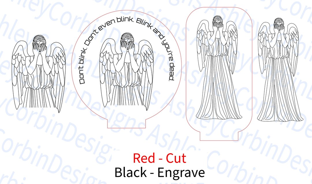 Dr Who Inspired Weeping Angel Clipart SVG scalable Vector Graphics File ...
