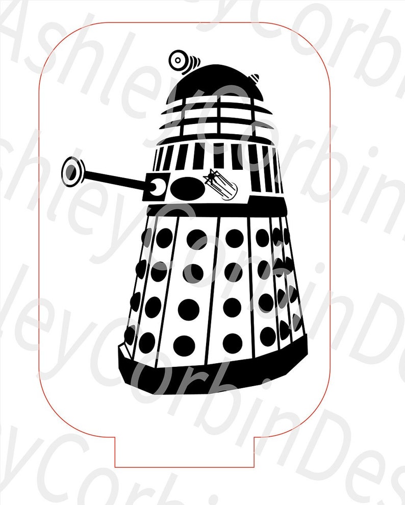 Dr. Who Inspired Clipart SVG scalable Vector Graphics Dalek for ...