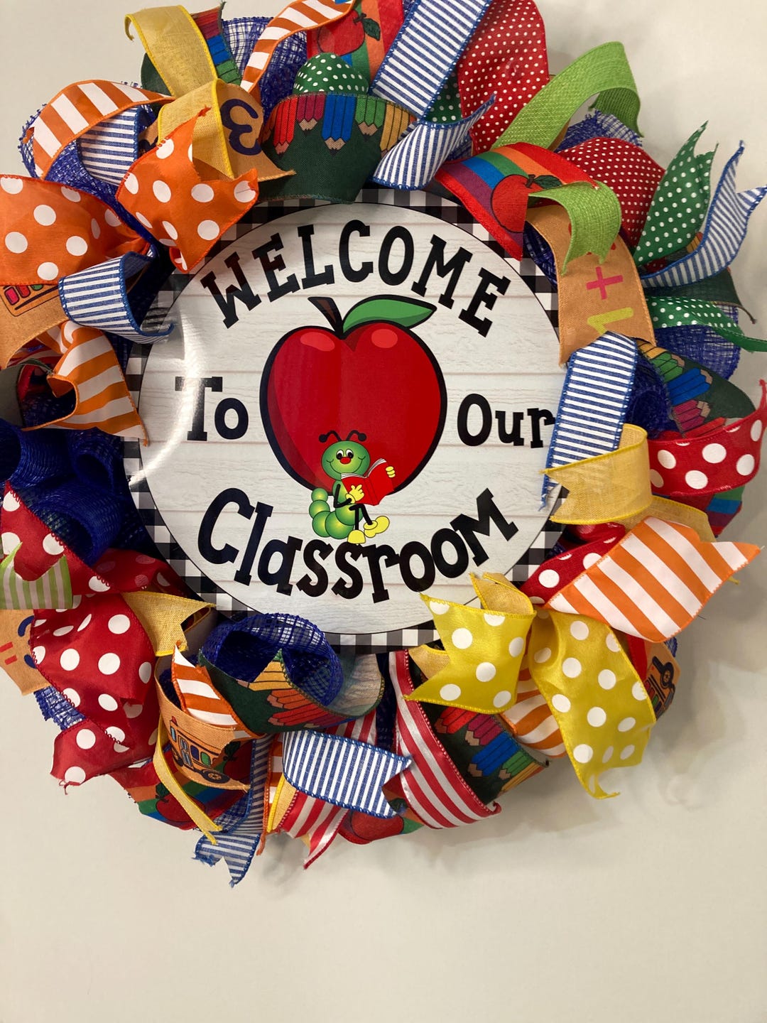 Welcome to Our Classroom Wreath, Teacher Gift - Etsy