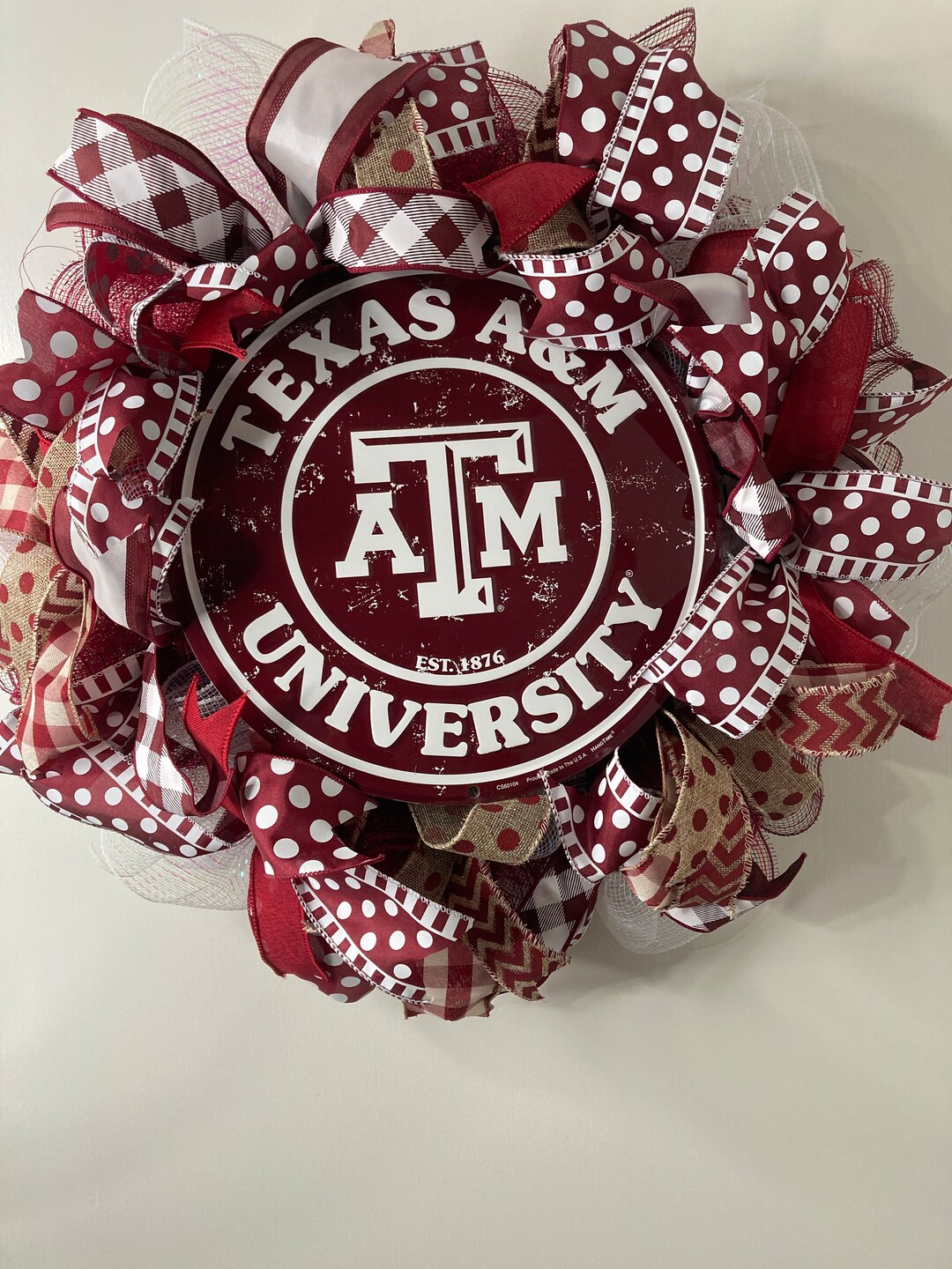 Texas A&M University Wreath, Aggie Wreath, Texas A and M Wreath ...