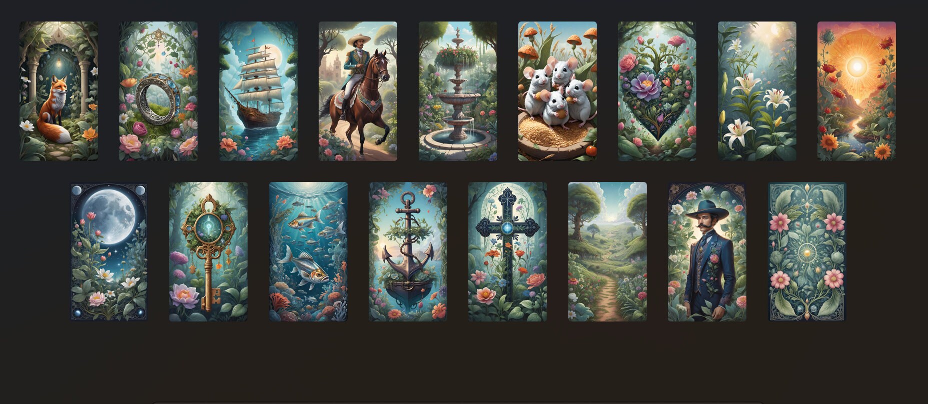 La Lenormand Botanica Original Designed Lenormand Deck Download & Print ...