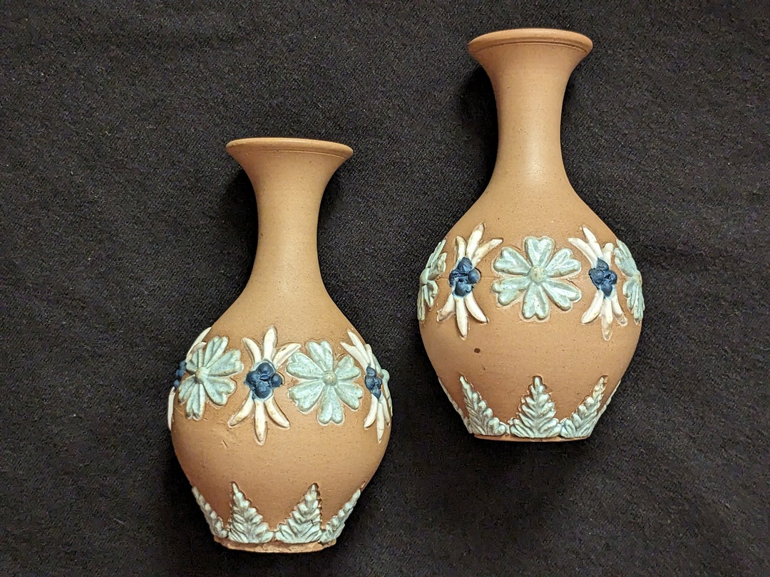 Pair of Doulton Lambeth Silicon Ware Vases - Etsy