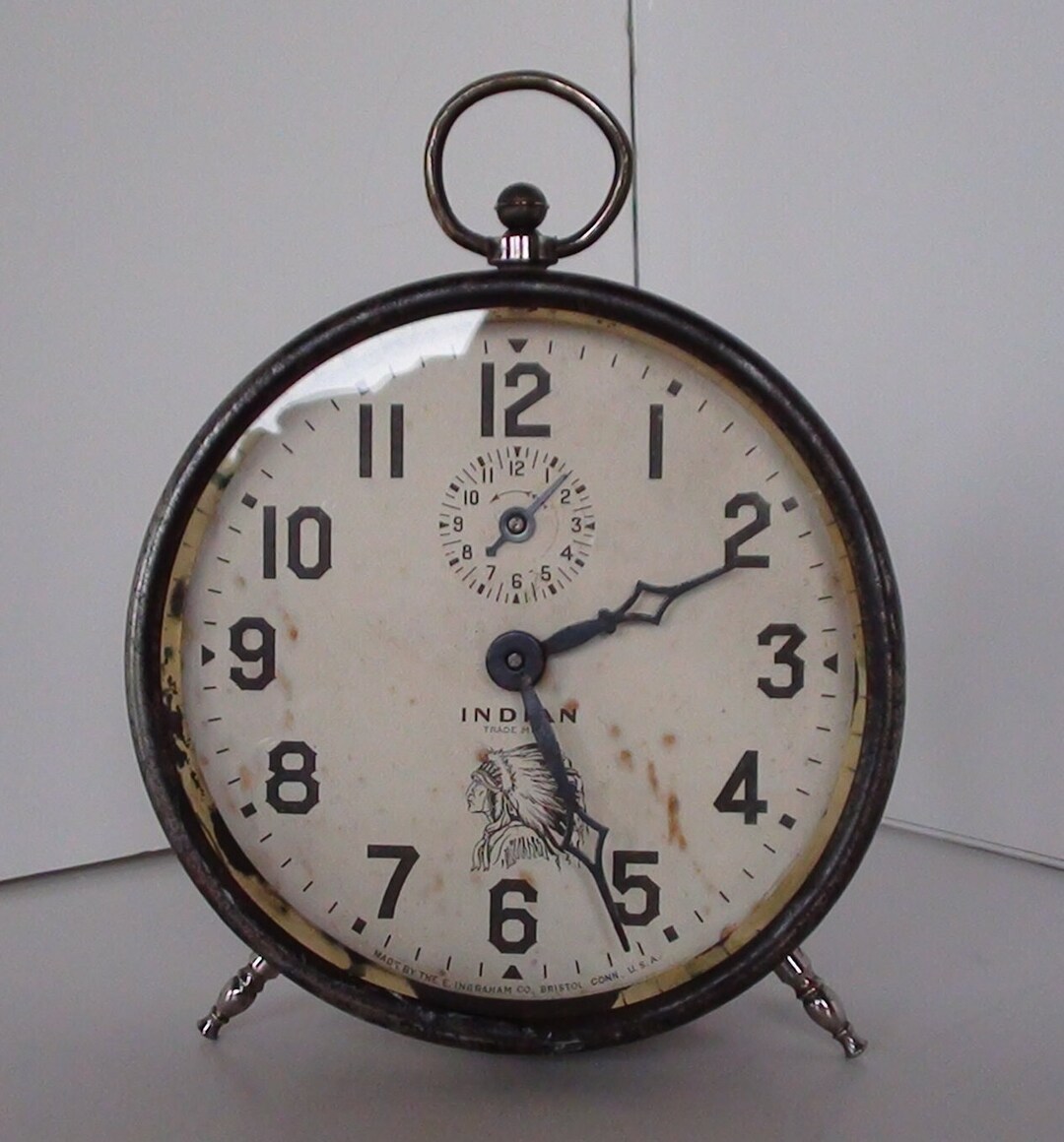 One-of-a Kind Circa 1910 Ingraham Indian Wind-up Alarm Clock - Etsy