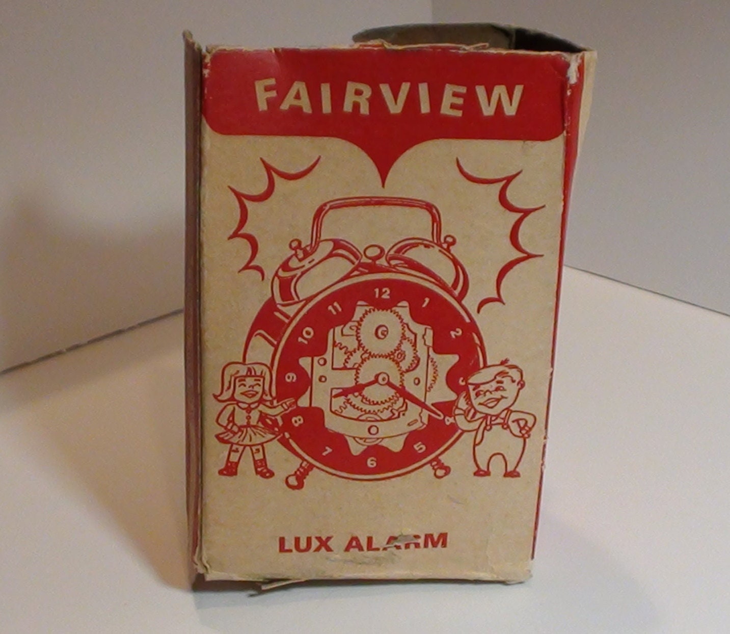 Gleaming 1955 Robertshaw Controls Lux Red fairview Alarm Clock model No ...