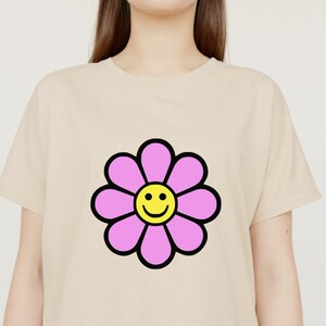 Smiley Face Daisy Svg Cut File | Commercial Use | Instant Download ...