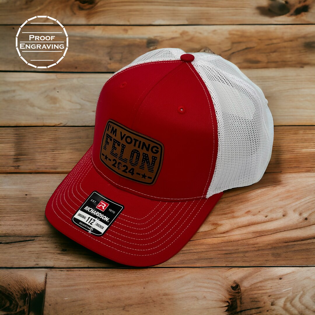 I'm Voting Felon Trucker Hat Red/ White - Etsy