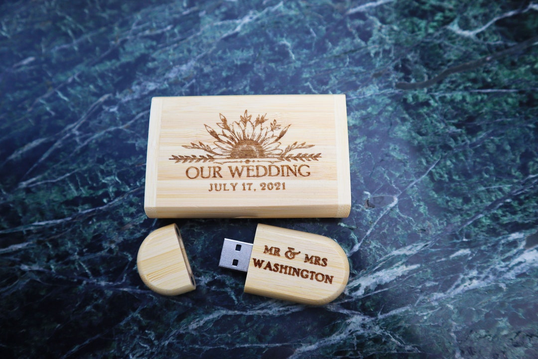 Wedding USB Flash Drive - Personalized Flash Drive Engraving USB ...