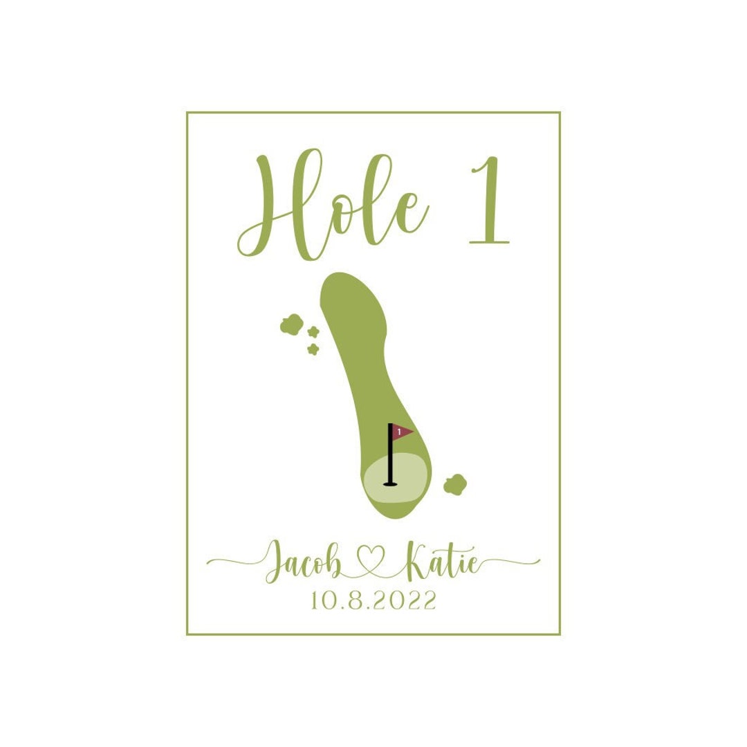 Golf Table Numbers, Custom Digital Download, Printable Table Numbers ...