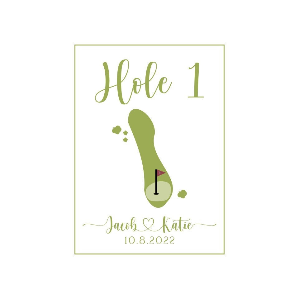 Golf Table Numbers, Custom Digital Download, Printable Table Numbers ...