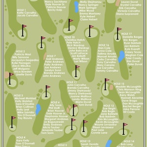 Golf Seating Chart, Custom Digital Download, Printable Seating Chart ...